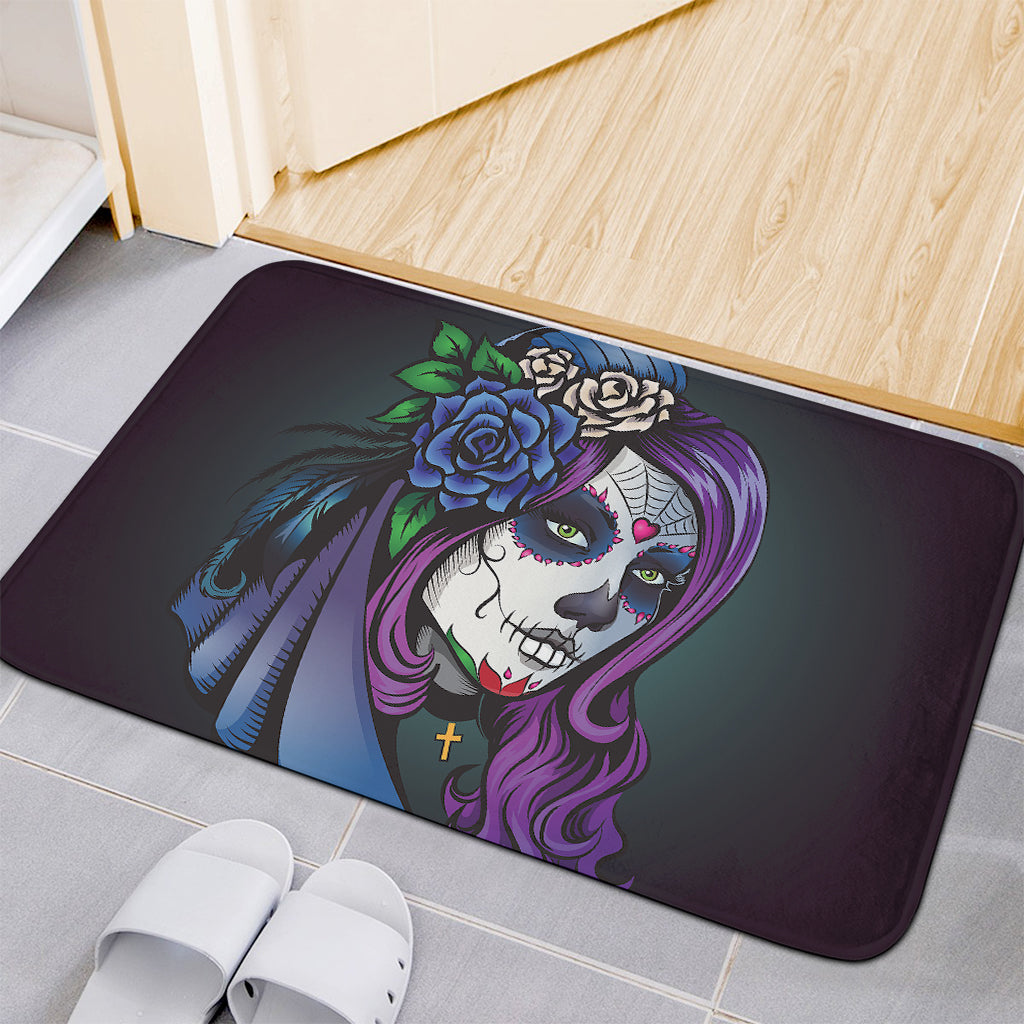 Calavera Girl Dia De Los Muertos Print Indoor Door Mat – GearFrost