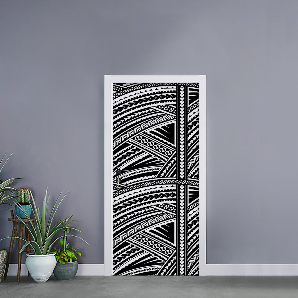 Maori Polynesian Tribal Tattoo Print Door Sticker – GearFrost