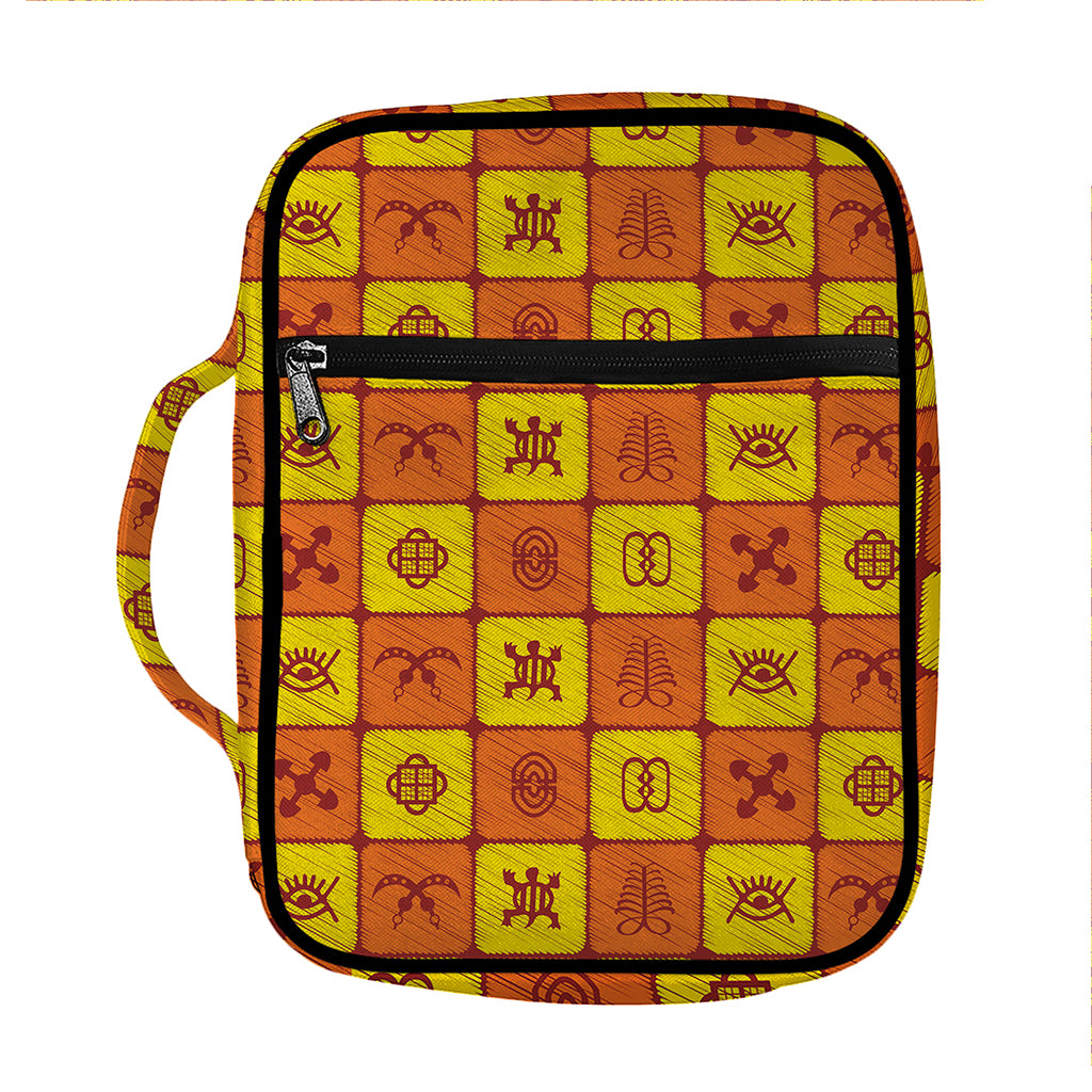 West Adinkra Symbols Pattern Print Front Pocket Bible Bag – GearFrost