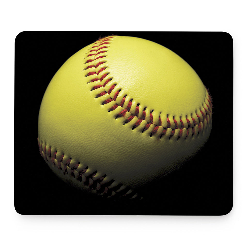 Yellow Softball Ball Print Mouse Pad – GearFrost