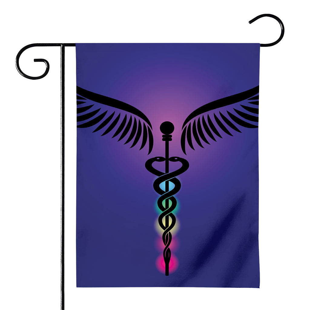 7 Chakras Caduceus Print House Flag – GearFrost