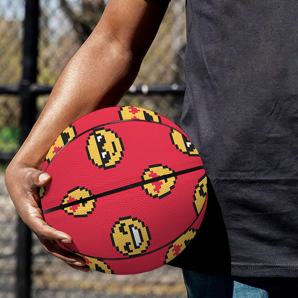 8-Bit Emoji Pattern Print Basketball – GearFrost
