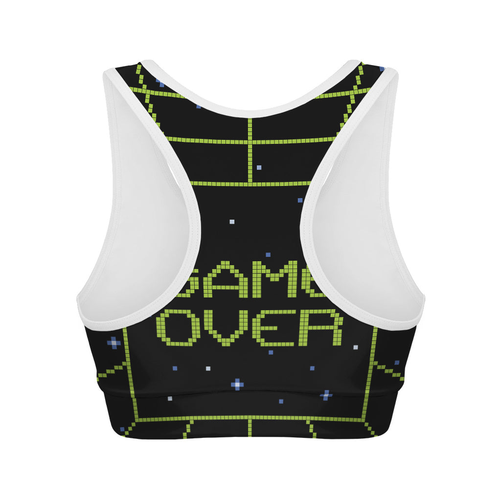 8-Bit Game Over Print Women's Sports Bra – GearFrost