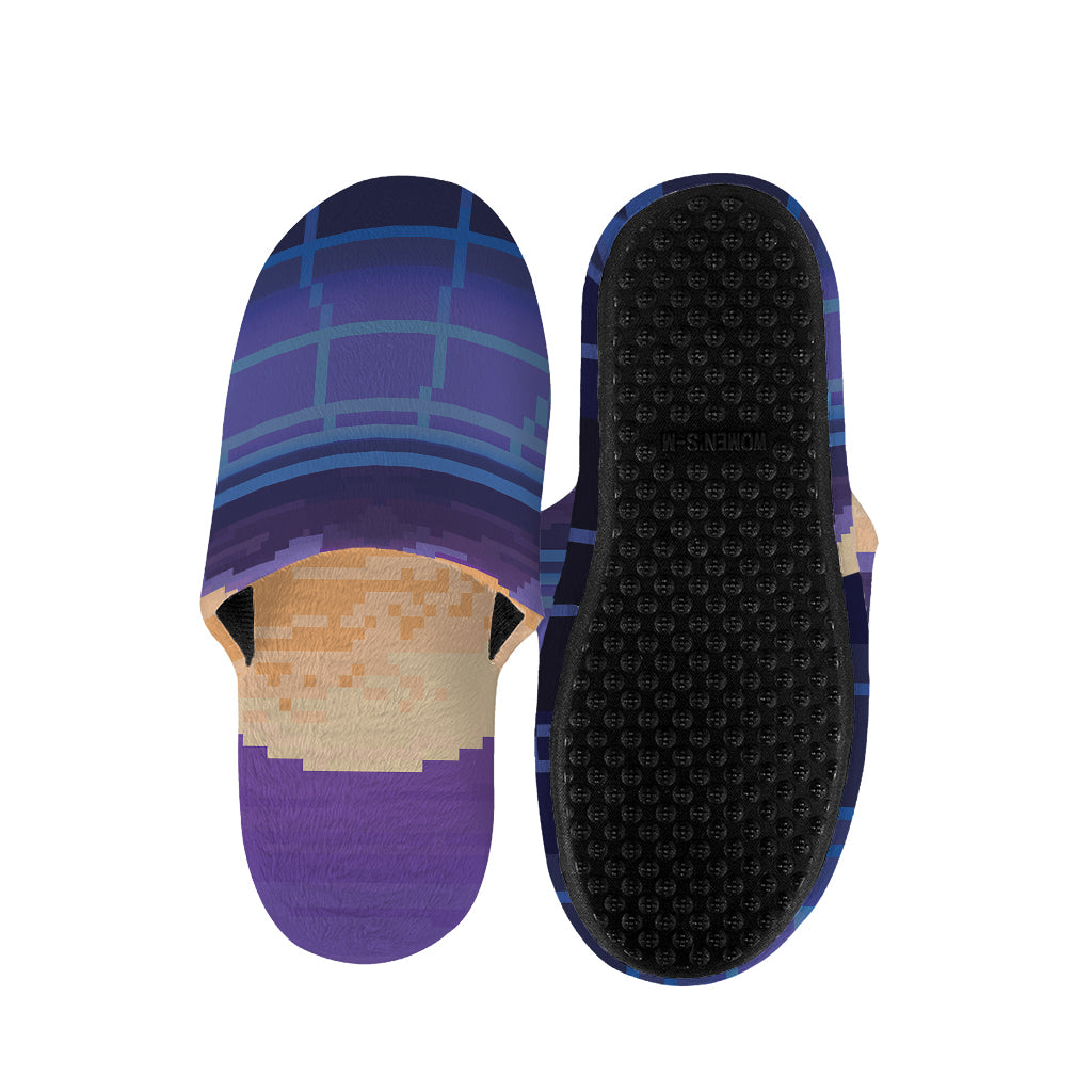 8-Bit Pixel Digital Landscape Print Slippers – GearFrost