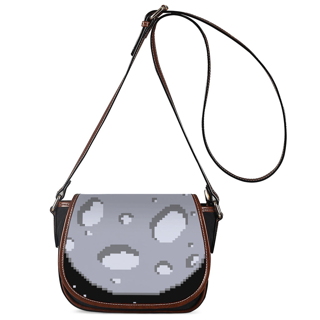 8-Bit Pixel Moon Print Saddle Bag – GearFrost