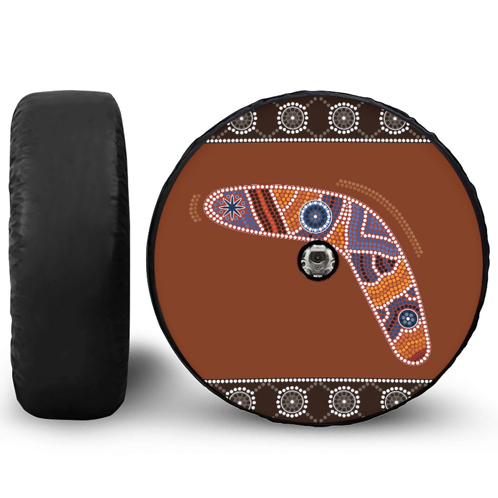 Aboriginal Dot Boomerang Print Tire Cover With Camera Hole – GearFrost