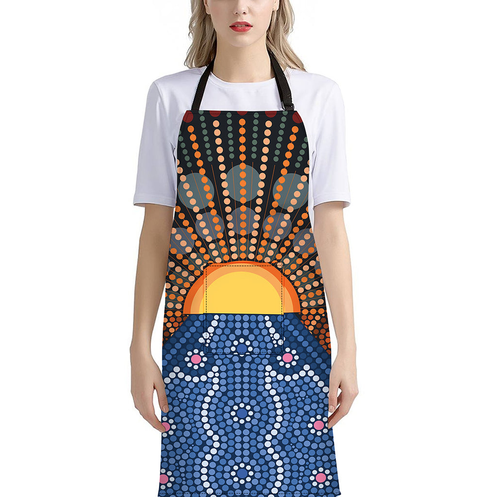Aboriginal Indigenous Sunset Art Print Bib Apron With Pocket – GearFrost