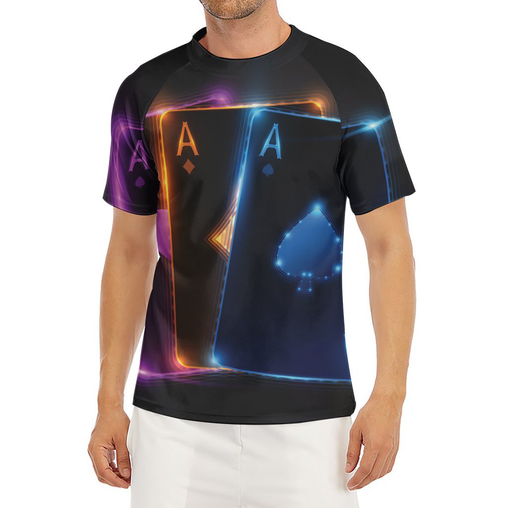 Ace Cards Print Men's Short Sleeve Rash Guard – GearFrost