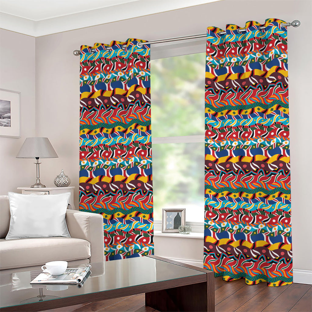 Afro African Ethnic Pattern Print Grommet Curtains – GearFrost