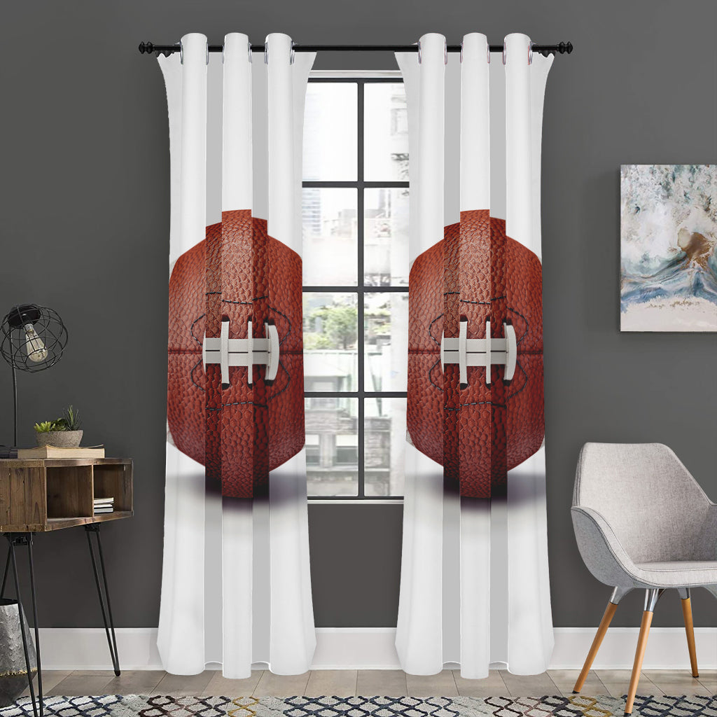 American Football Ball Print Grommet Curtain Panels – GearFrost