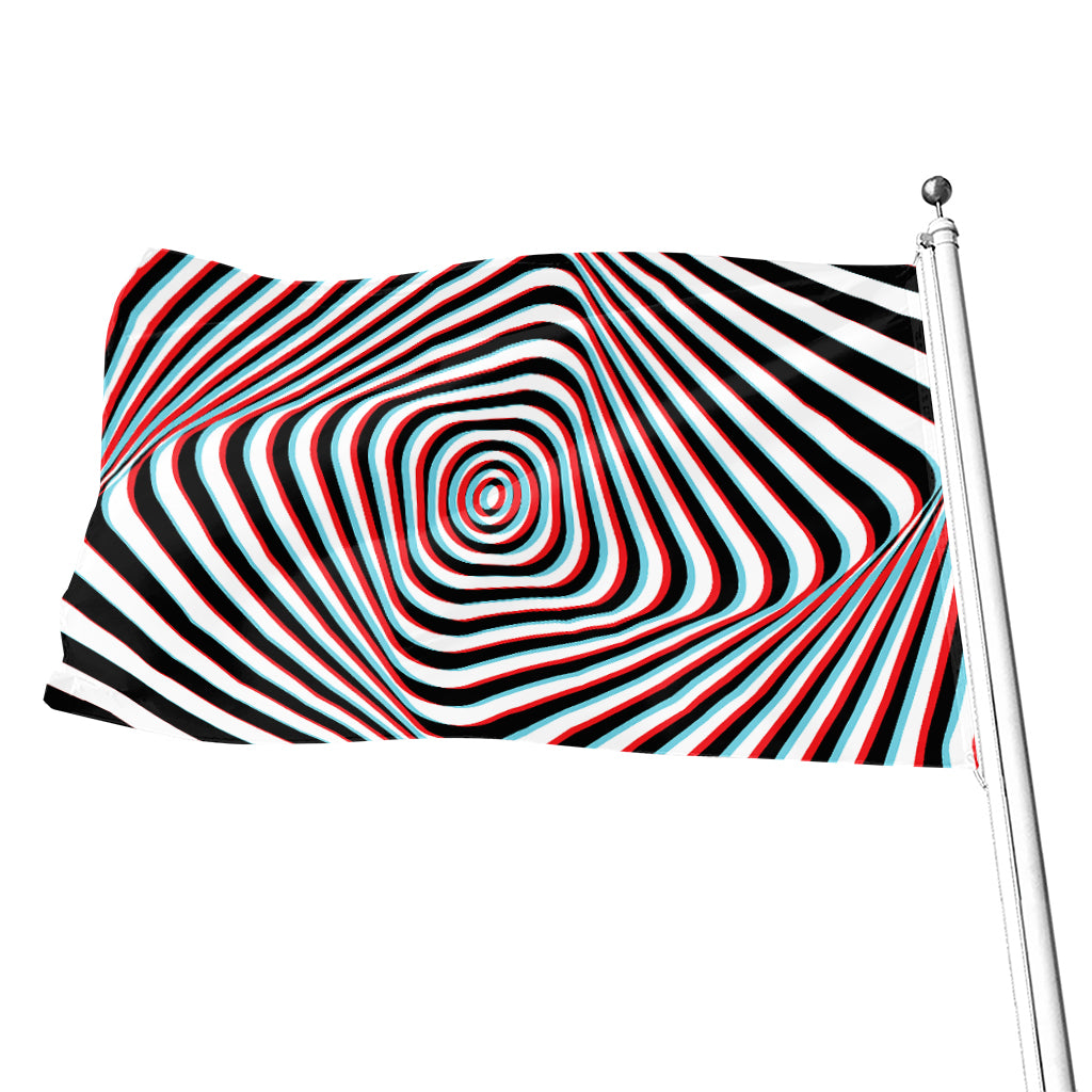 Anaglyph Optical Illusion Print Flag – GearFrost