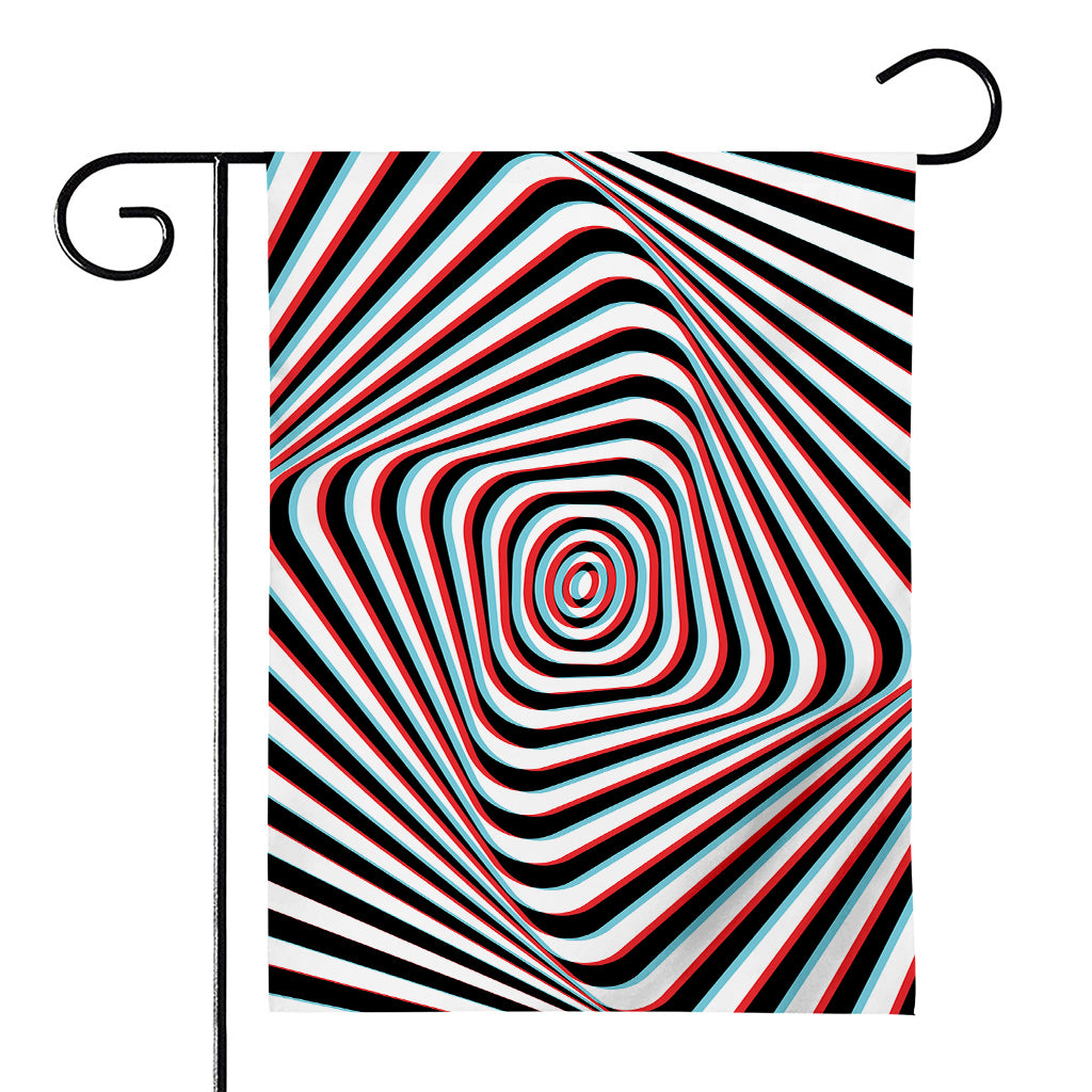 Anaglyph Optical Illusion Print House Flag – GearFrost