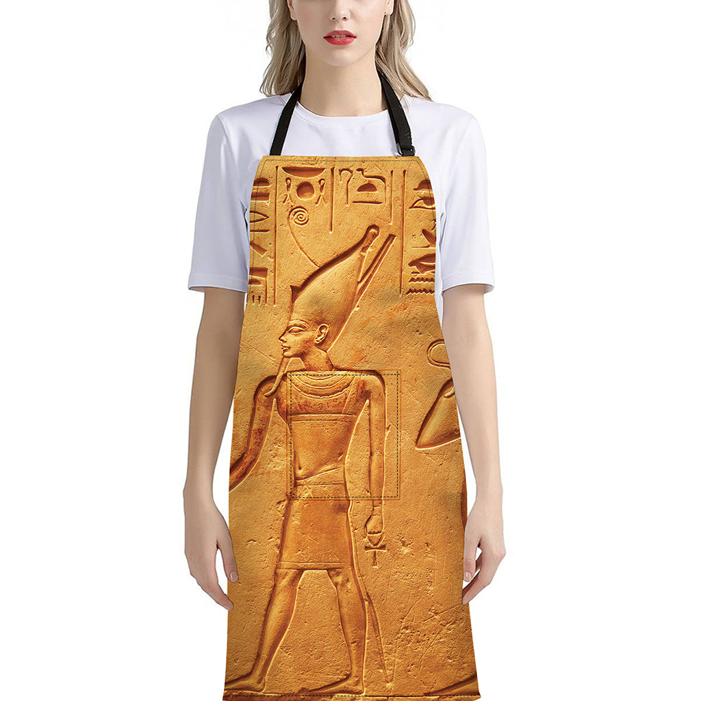 Ancient Egyptian Gods Print Bib Apron With Pocket – GearFrost