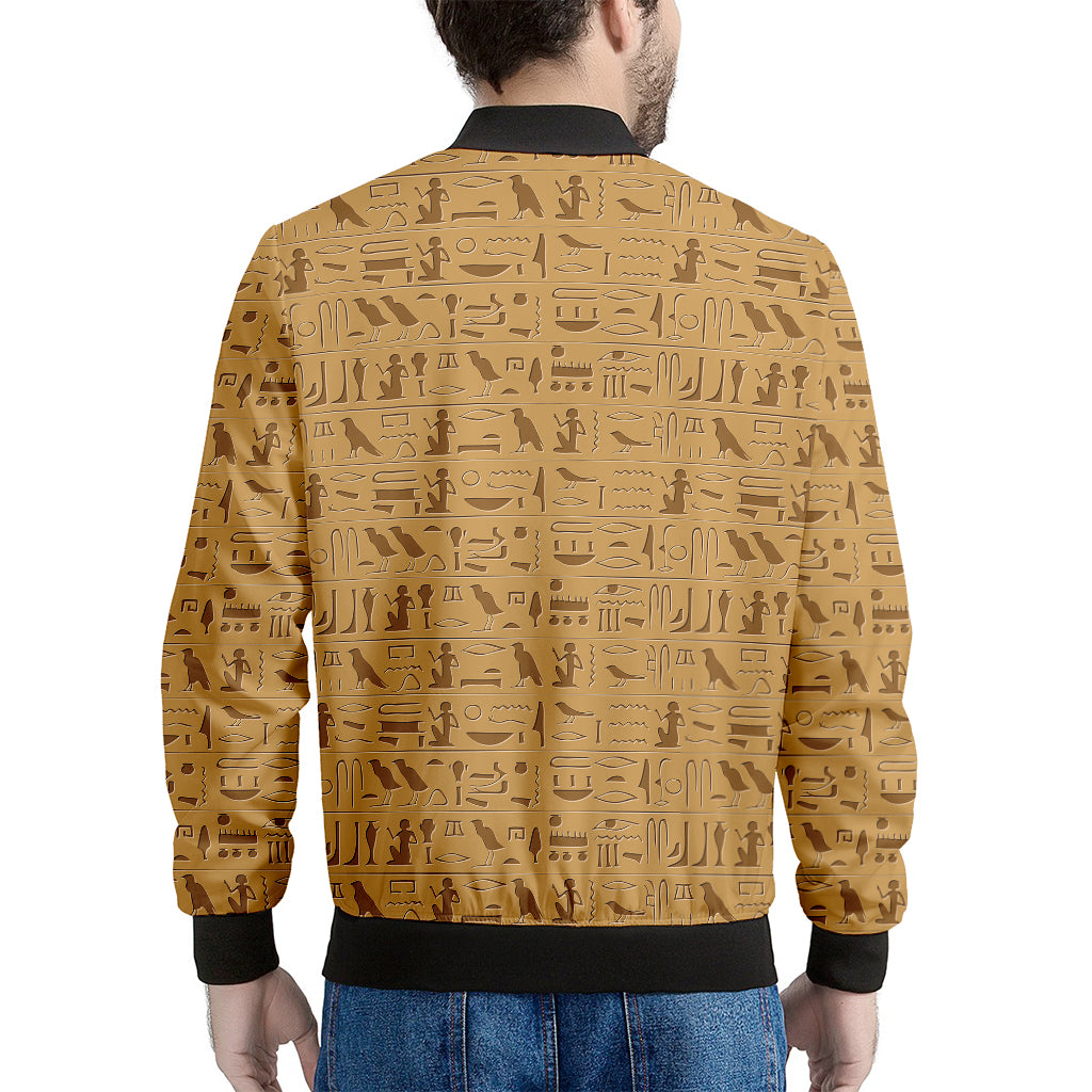 Ancient Egyptian Hieroglyphs Print Men's Bomber Jacket – GearFrost