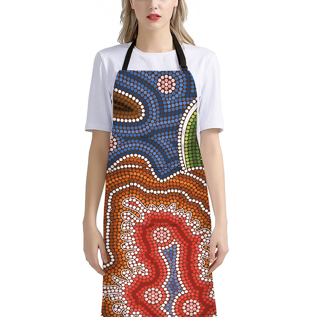 Australian Aboriginal Art Print Bib Apron With Pocket – GearFrost