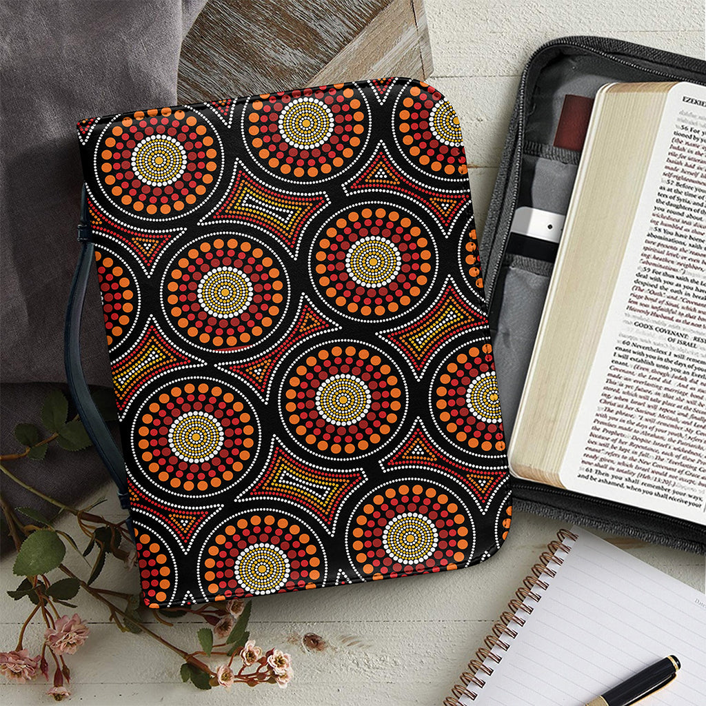 Australian Aboriginal Dot Pattern Print Leather Bible Cover – GearFrost