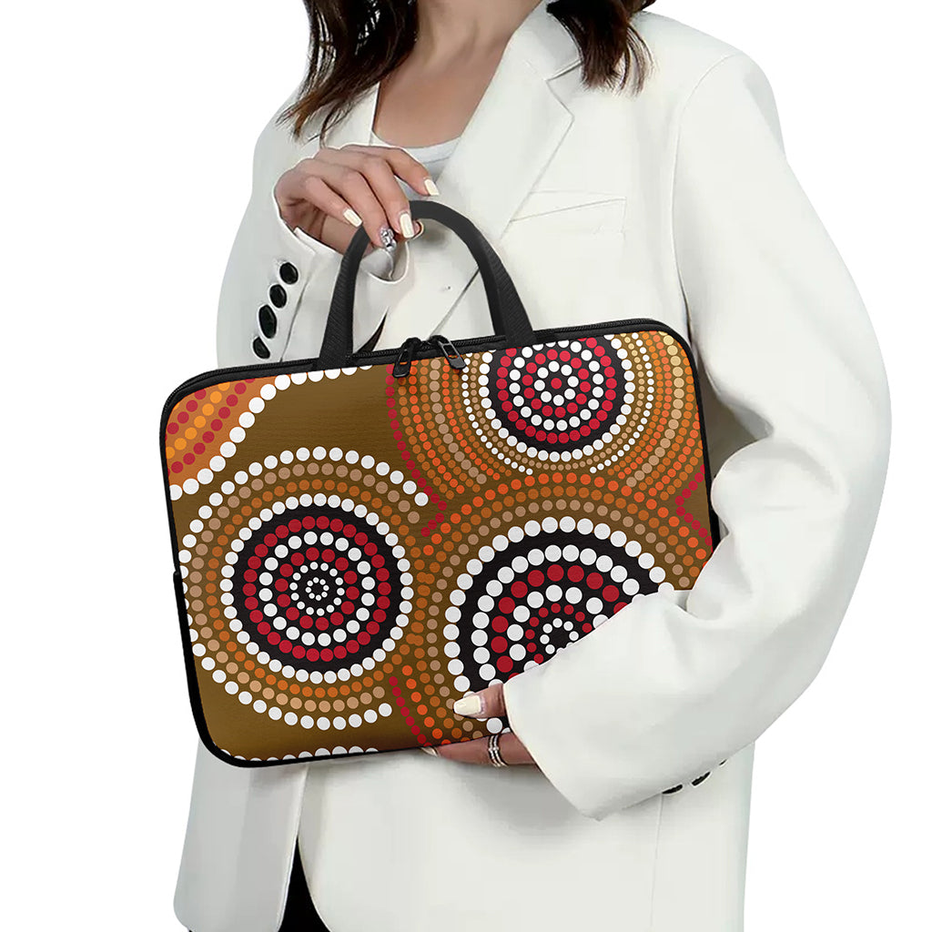 Australian Aboriginal Dot Print Laptop Sleeve With Handle – GearFrost
