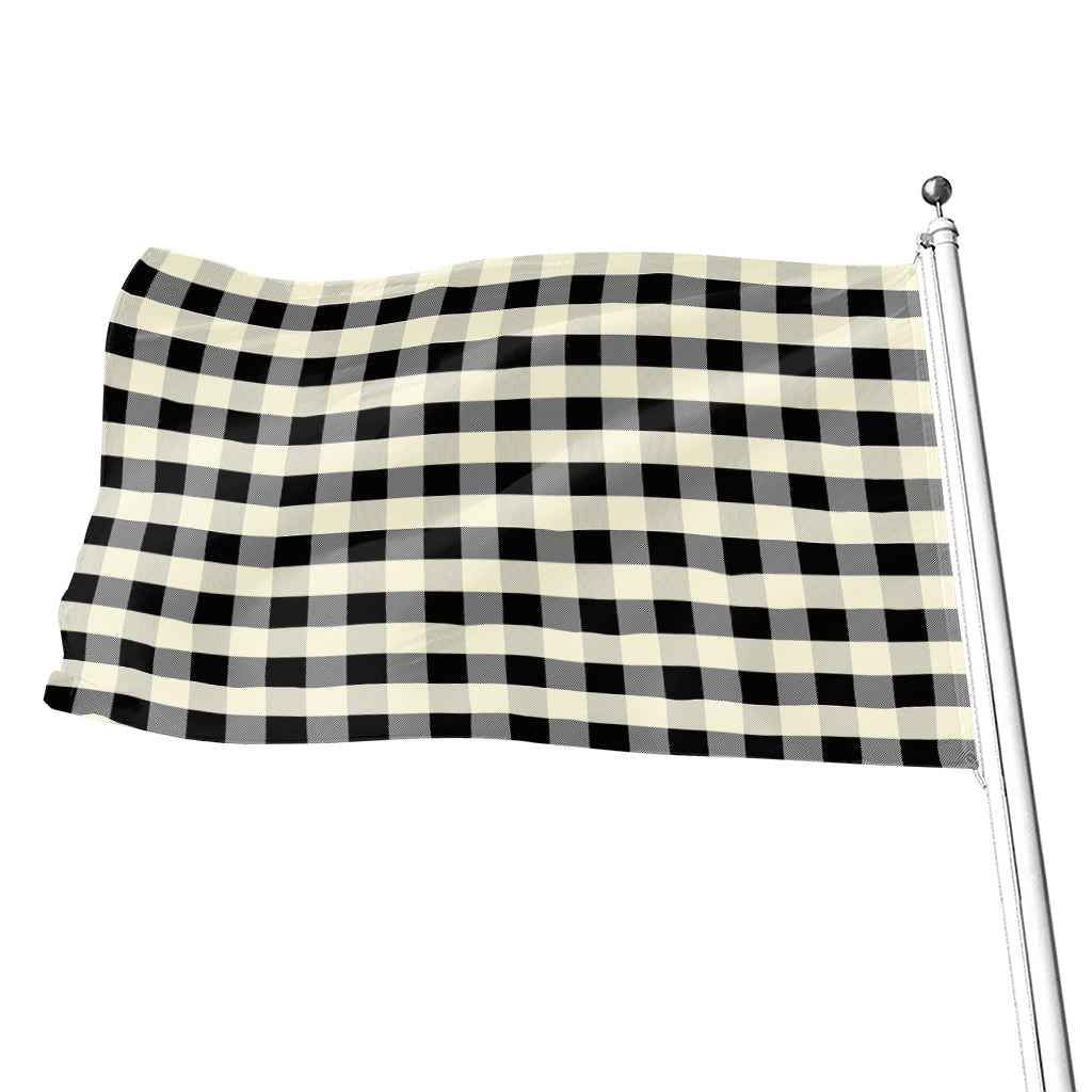 Beige And Black Buffalo Check Print Flag – GearFrost