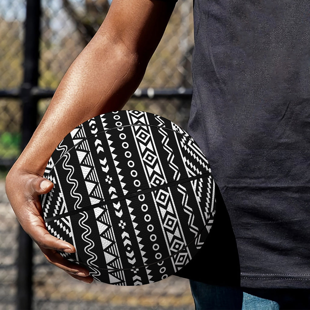 Black And White Aztec Ethnic Print Basketball – GearFrost