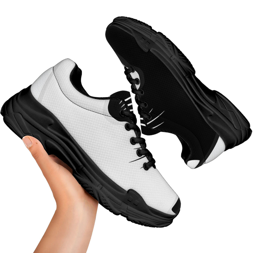 Black And White Cat Yin Yang Print Black Chunky Shoes – GearFrost