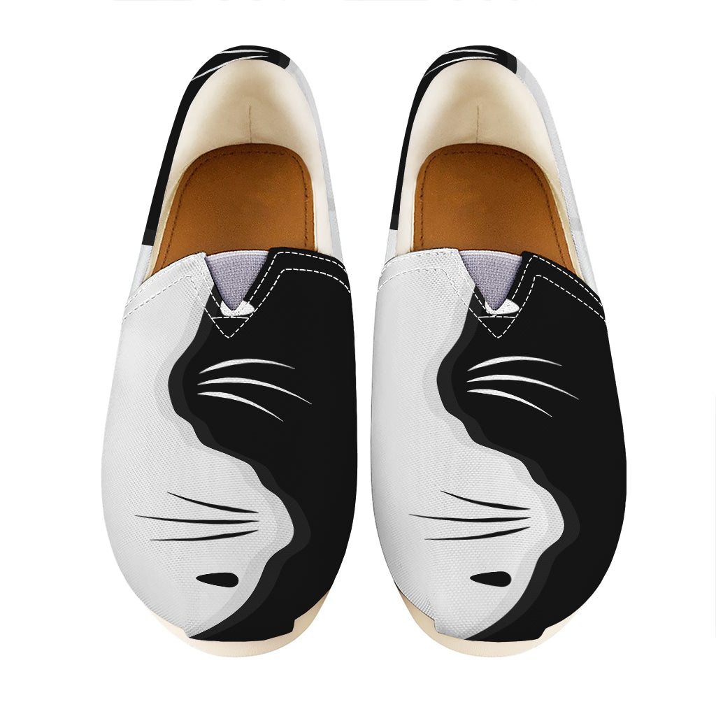 Black And White Cat Yin Yang Print Casual Shoes – GearFrost