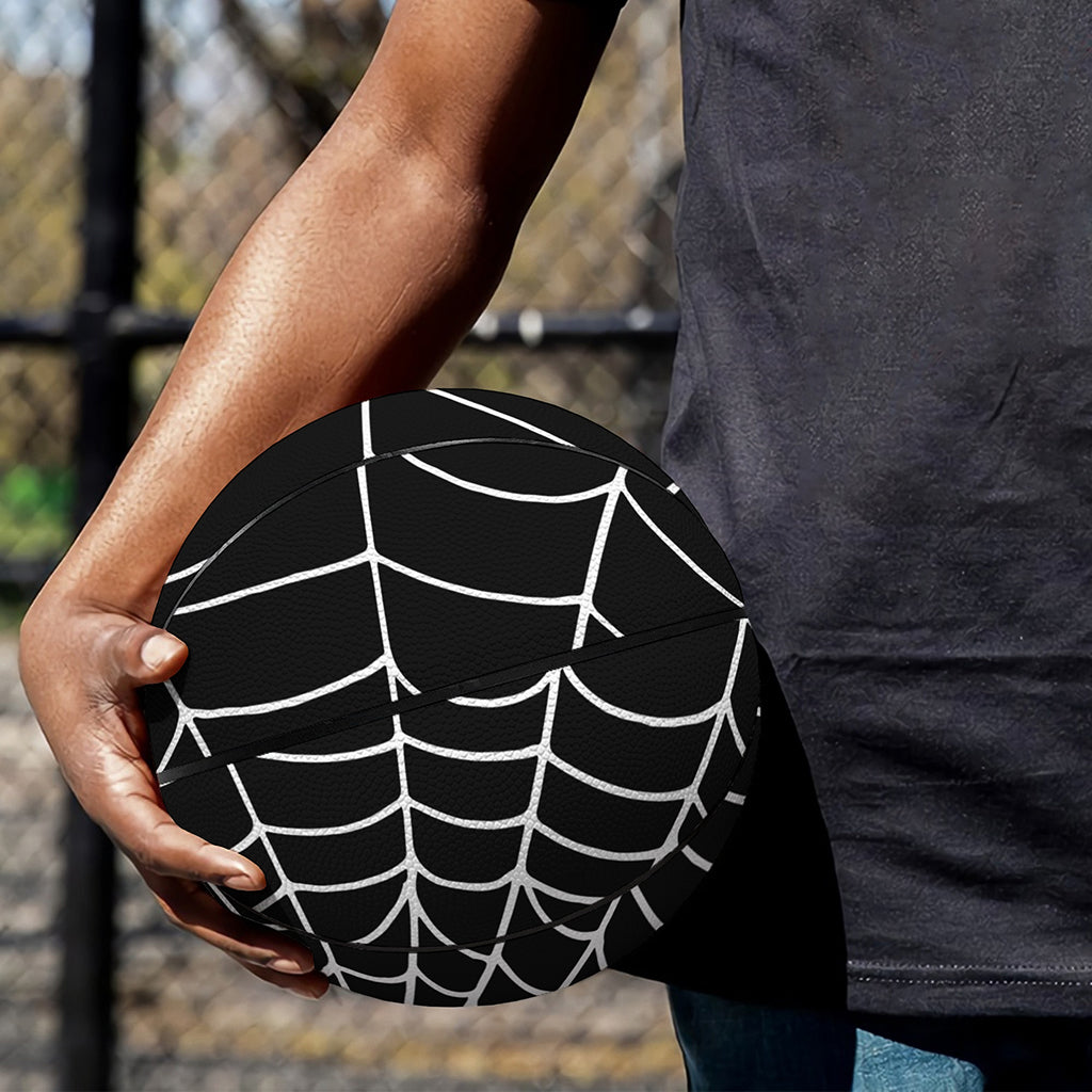 Black And White Cobweb Print Basketball – GearFrost