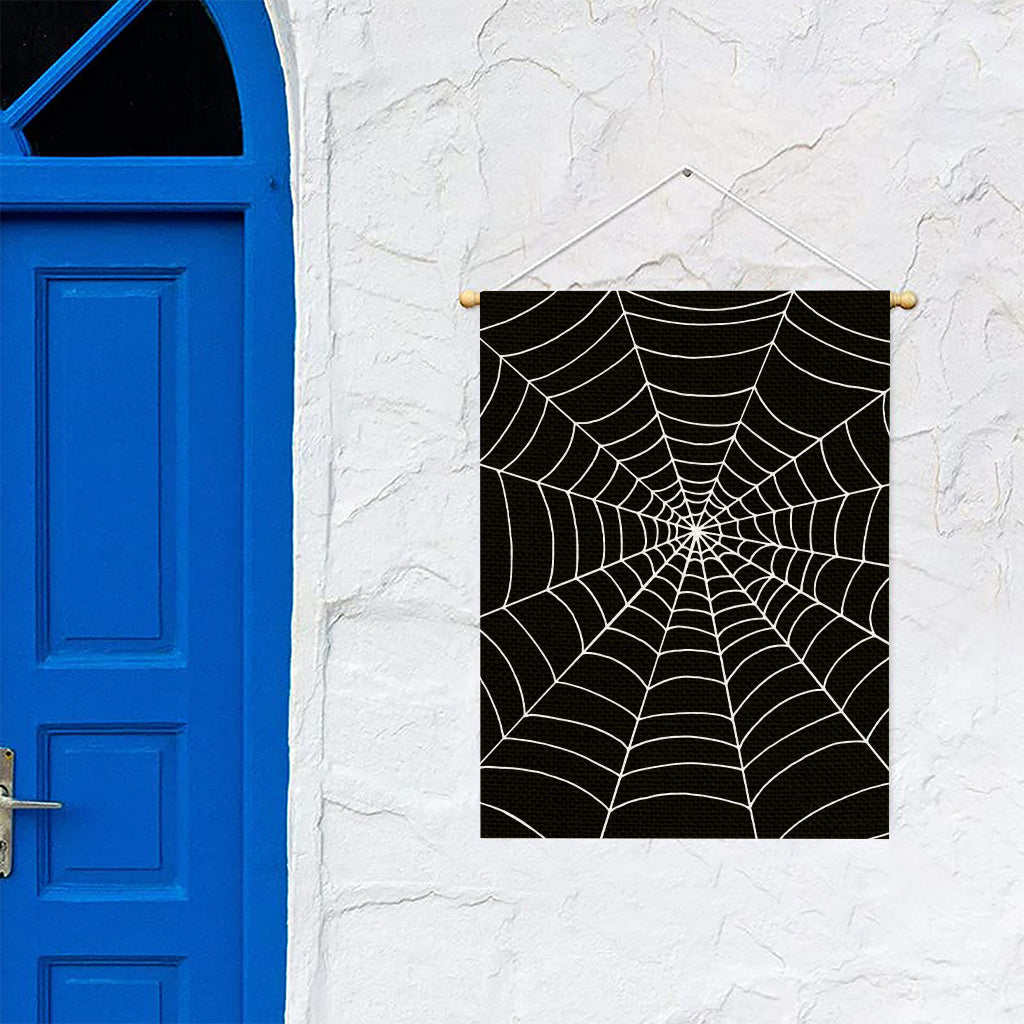 Black And White Cobweb Print Garden Flag – GearFrost