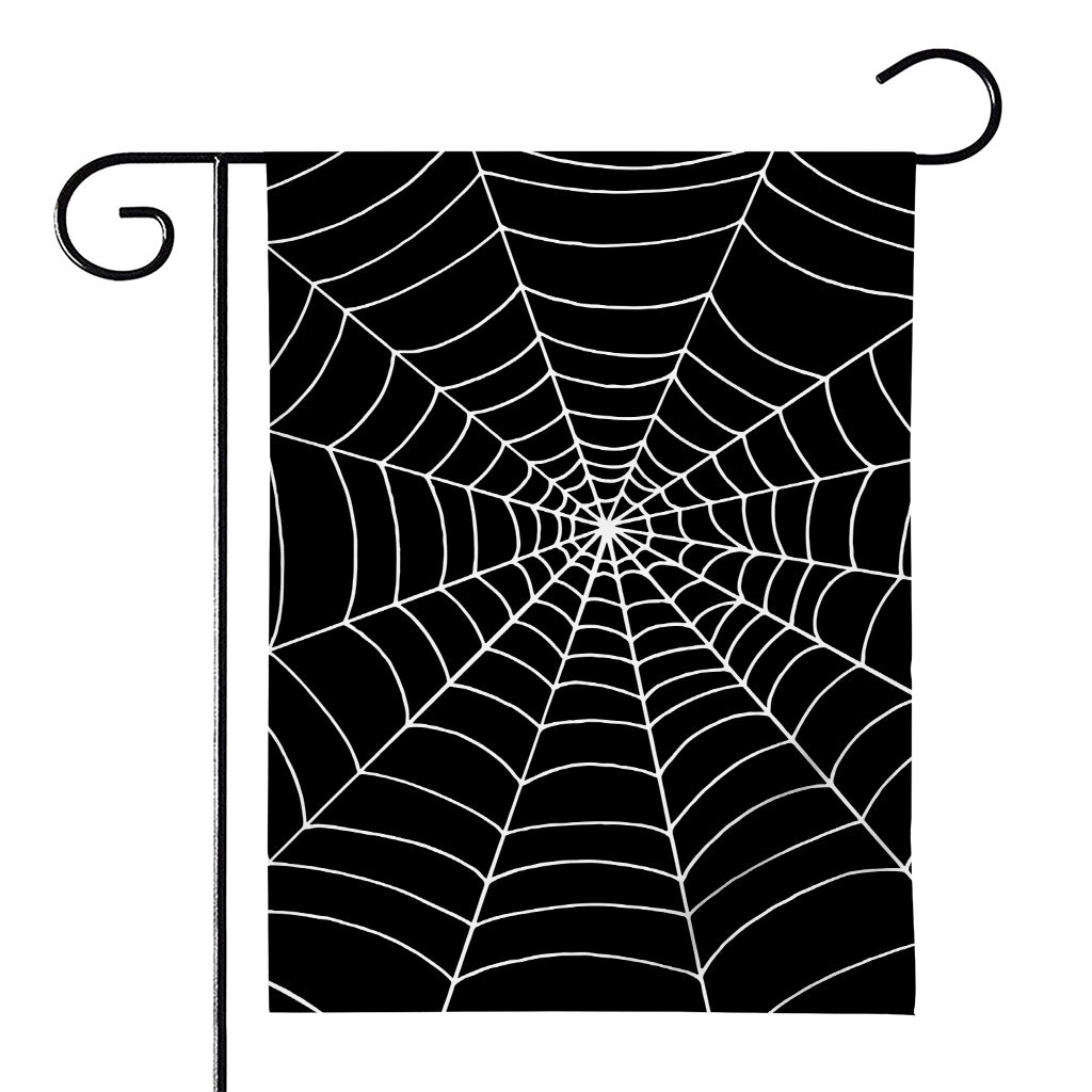Black And White Cobweb Print House Flag – GearFrost
