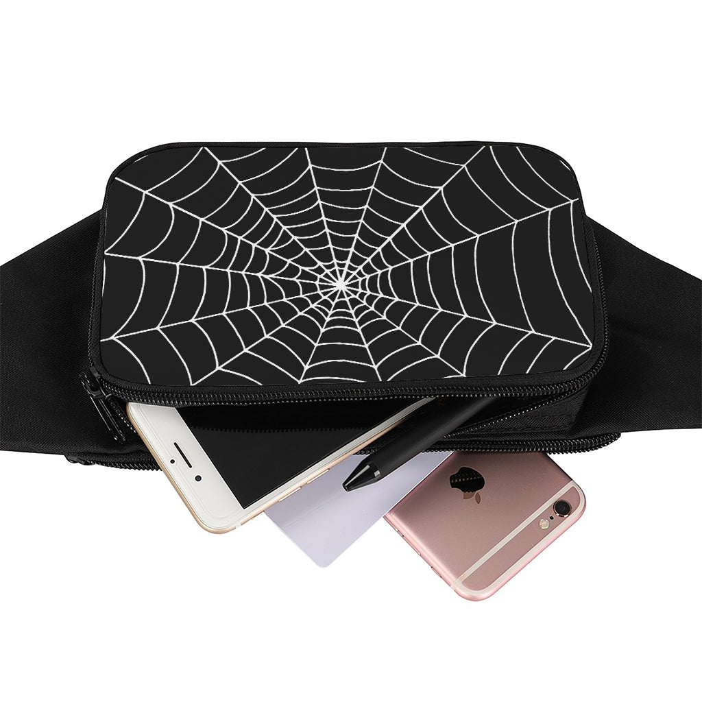 Black And White Cobweb Print Waist Bag – GearFrost