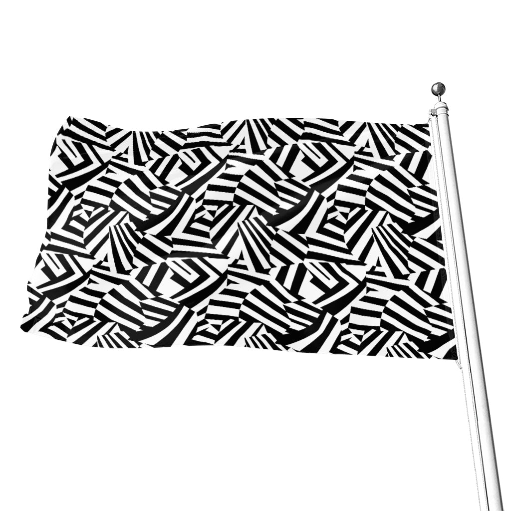 Black And White Dazzle Pattern Print Flag – GearFrost