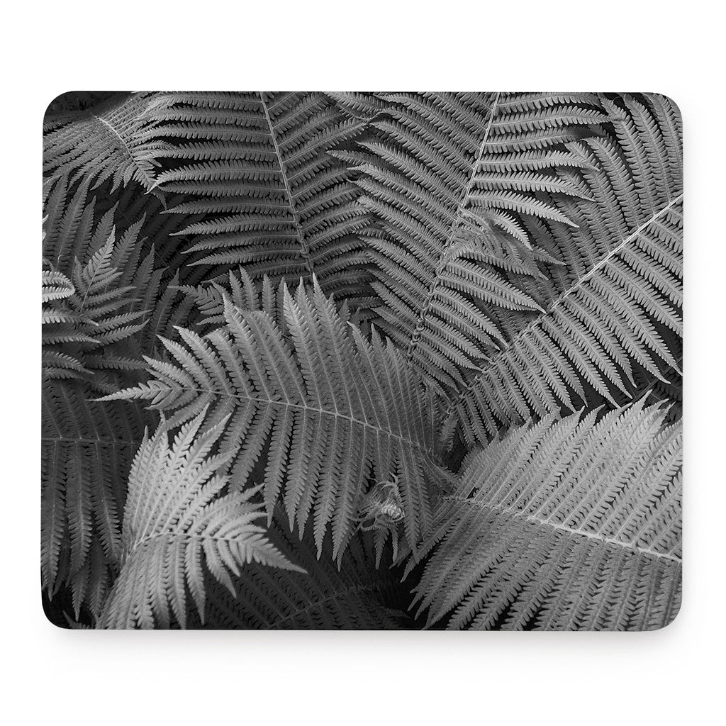 Black And White Fern Leaf Print Mouse Pad – GearFrost