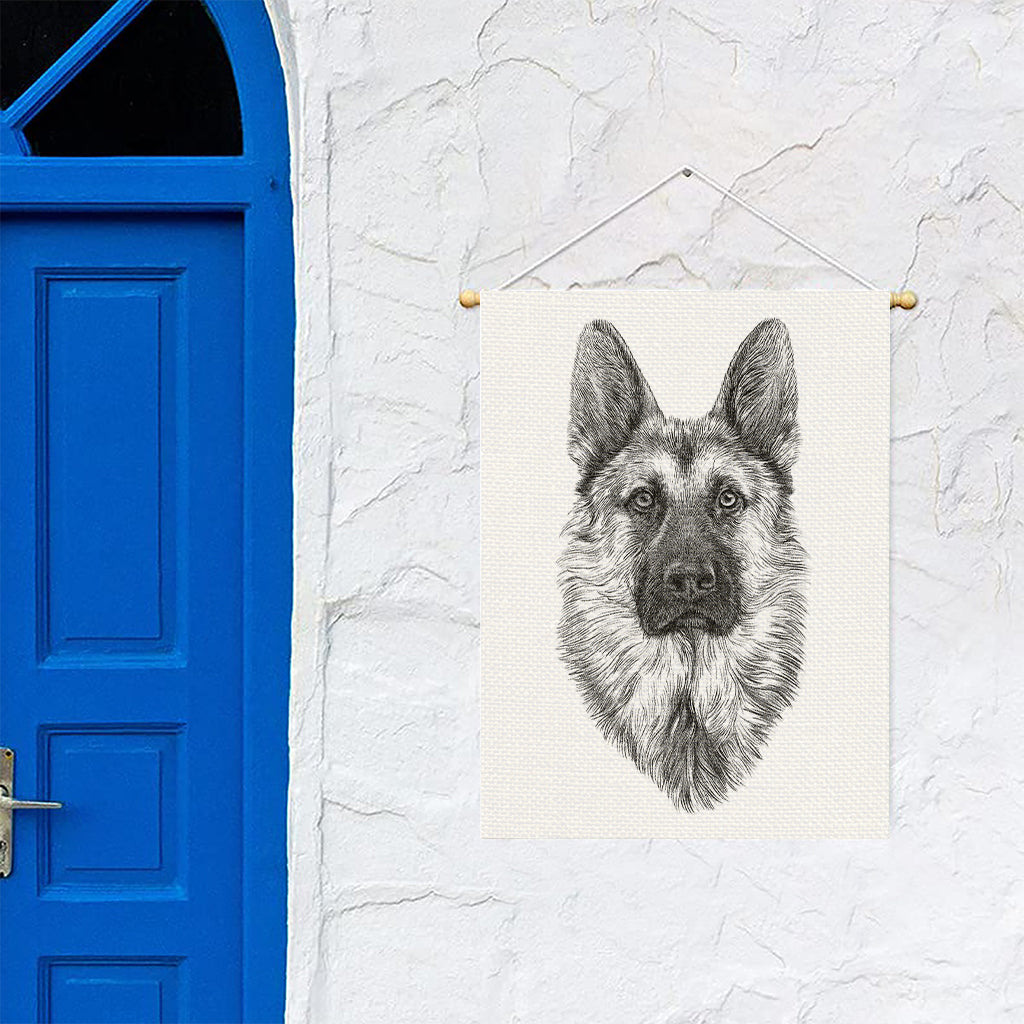 Black And White German Shepherd Print Garden Flag – GearFrost
