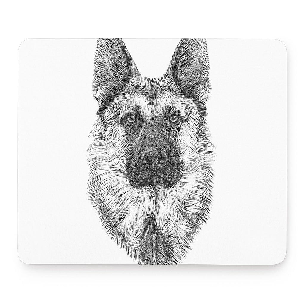 Black And White German Shepherd Print Mouse Pad – GearFrost