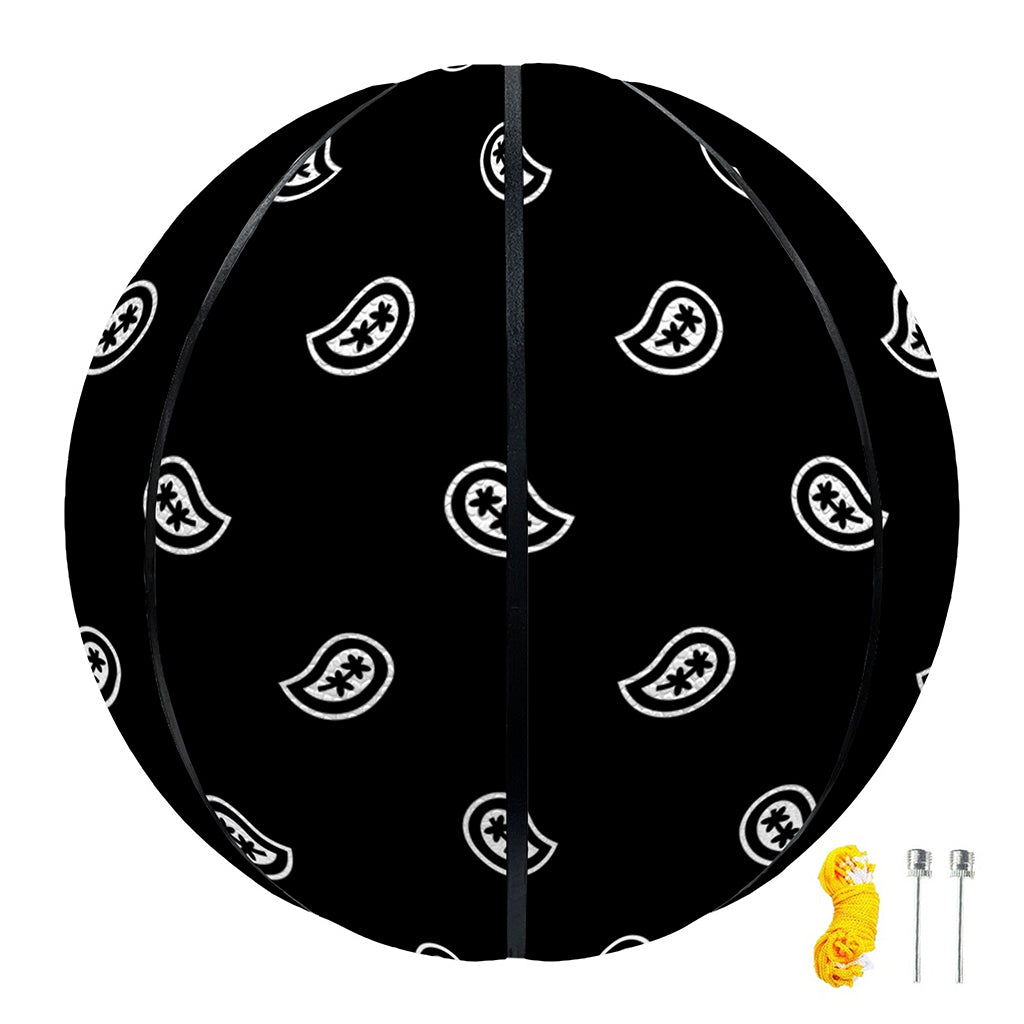 Black And White Paisley Bandana Print Basketball – GearFrost