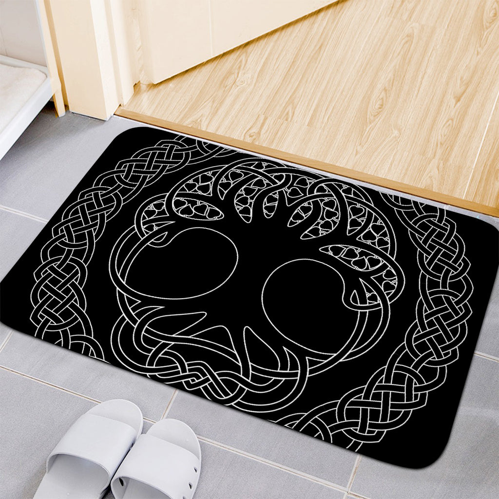 Black And White Viking Yggdrasil Print Indoor Door Mat – GearFrost