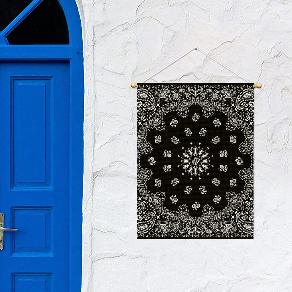 Black Paisley Bandana Print Garden Flag – GearFrost