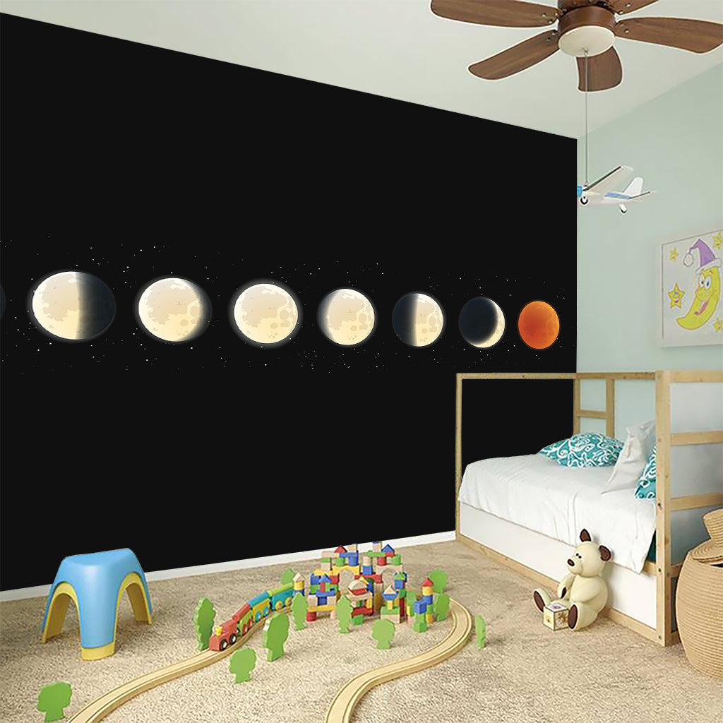Blood Moon Lunar Phase Print Wall Sticker – GearFrost