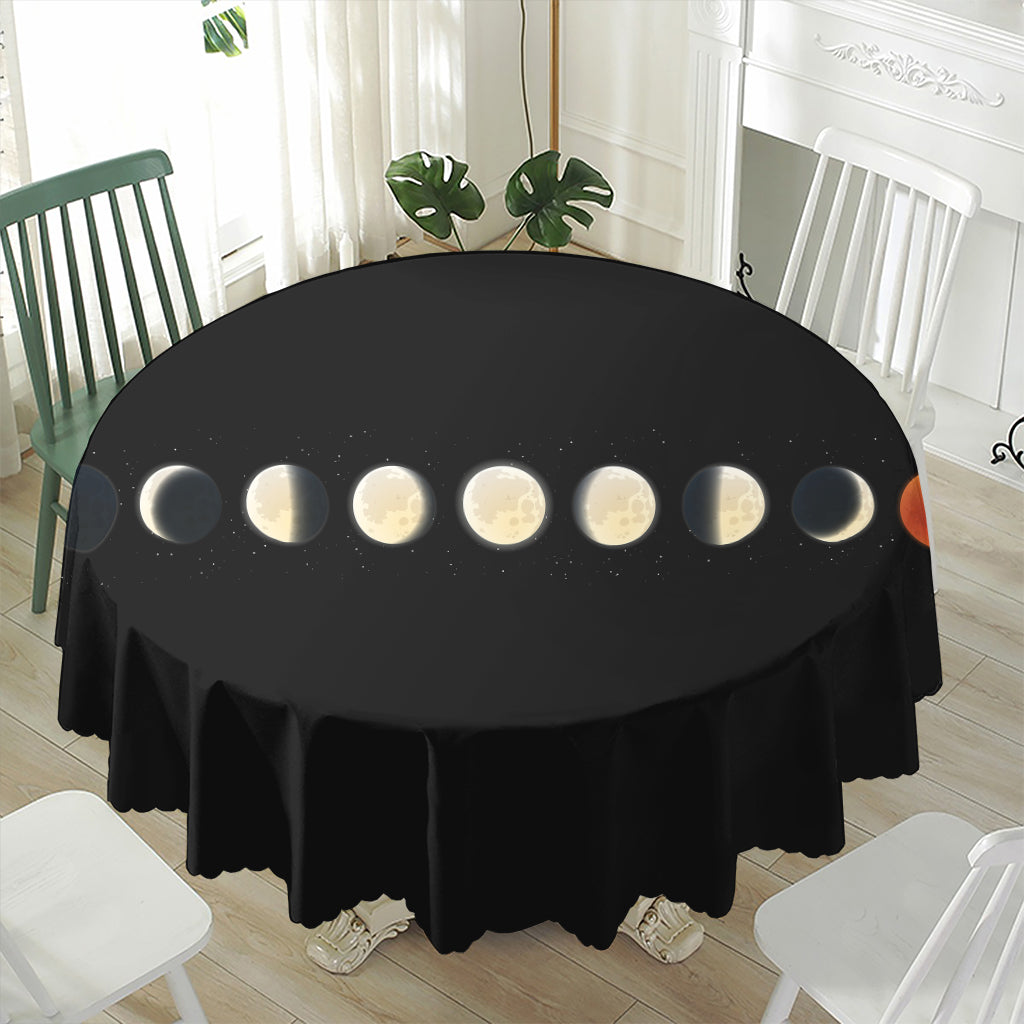Blood Moon Lunar Phase Print Waterproof Round Tablecloth – GearFrost
