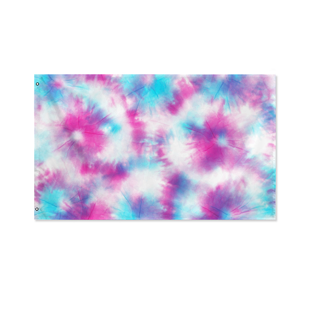 Blue And Purple Shibori Tie Dye Print Polyester Flag – GearFrost