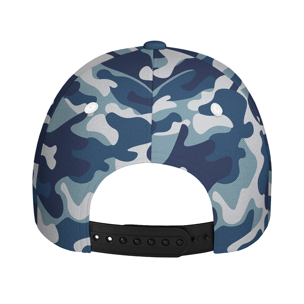 Blue And White Camouflage Print Baseball Cap – GearFrost
