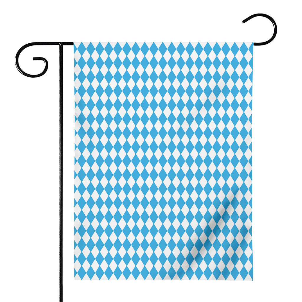 Blue And White Harlequin Pattern Print House Flag – GearFrost