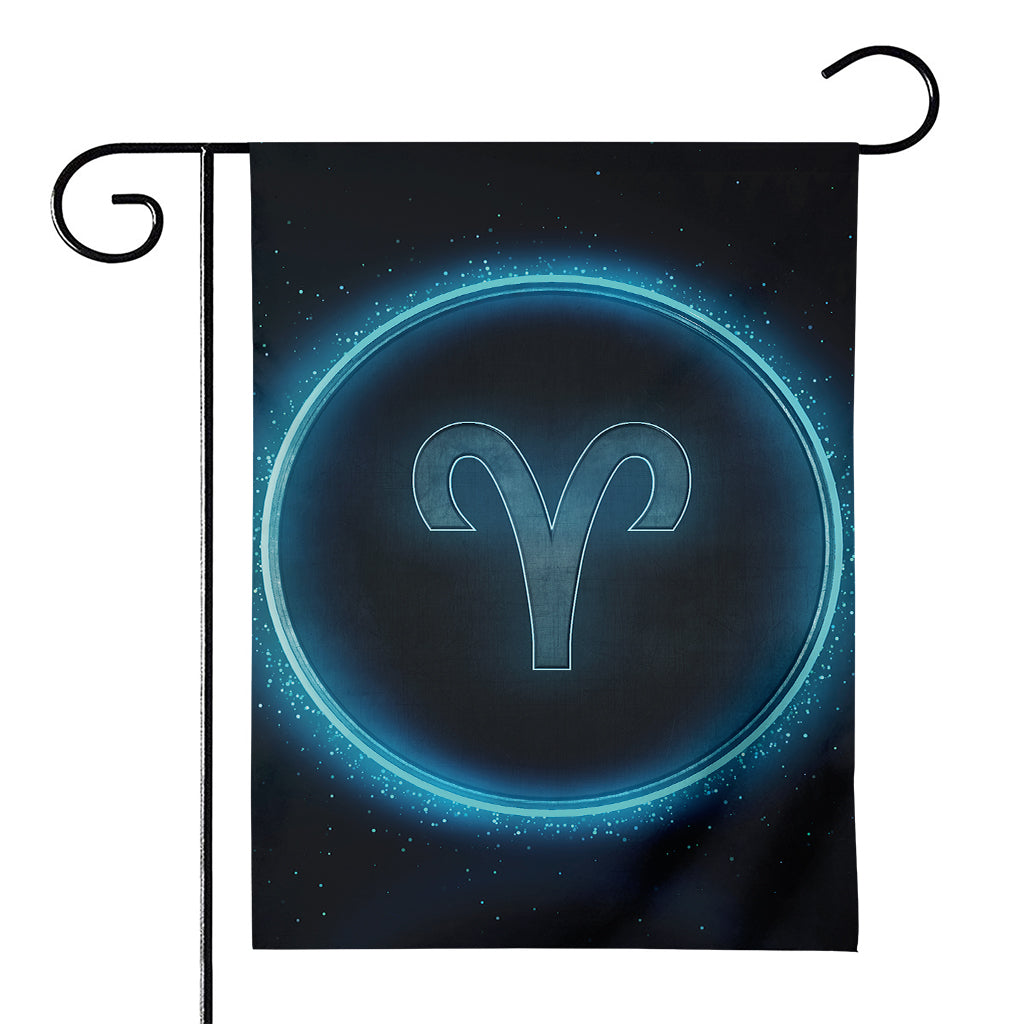 Blue Aries Zodiac Sign Print House Flag – GearFrost