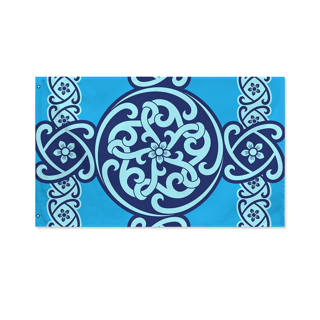 Blue Celtic Symbol Print Polyester Flag – GearFrost