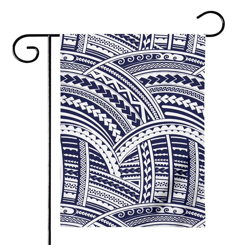 Blue Maori Polynesian Tattoo Print House Flag – GearFrost