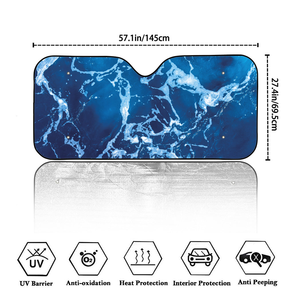 Blue Ocean Print Car Windshield Sun Shade – GearFrost