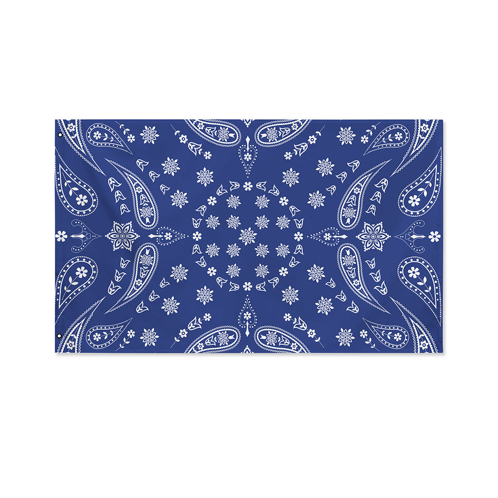 Blue Paisley Bandana Print Polyester Flag – GearFrost