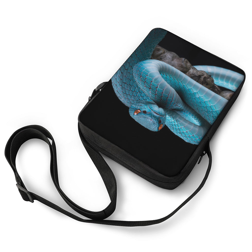 Blue Pit Viper Snake Print Rectangular Crossbody Bag – GearFrost