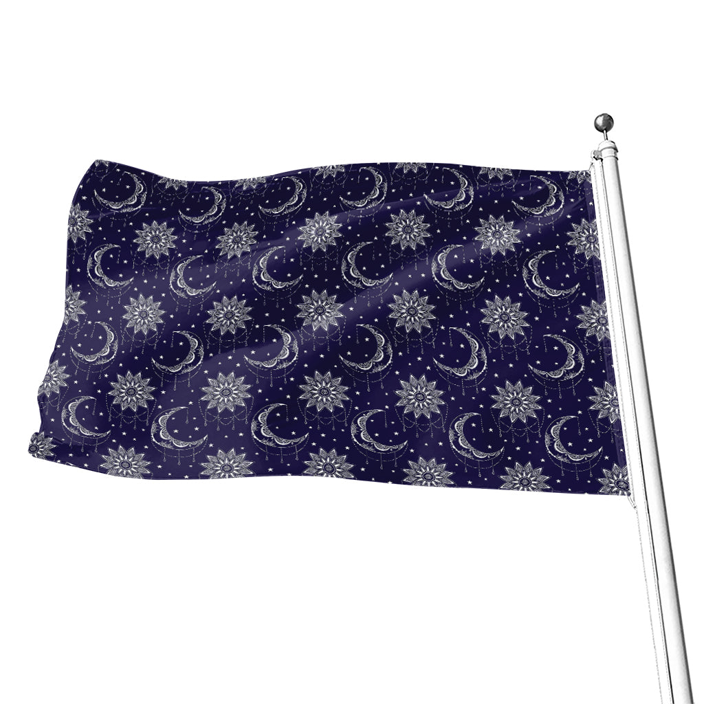 Boho Sun And Moon Pattern Print Flag – GearFrost