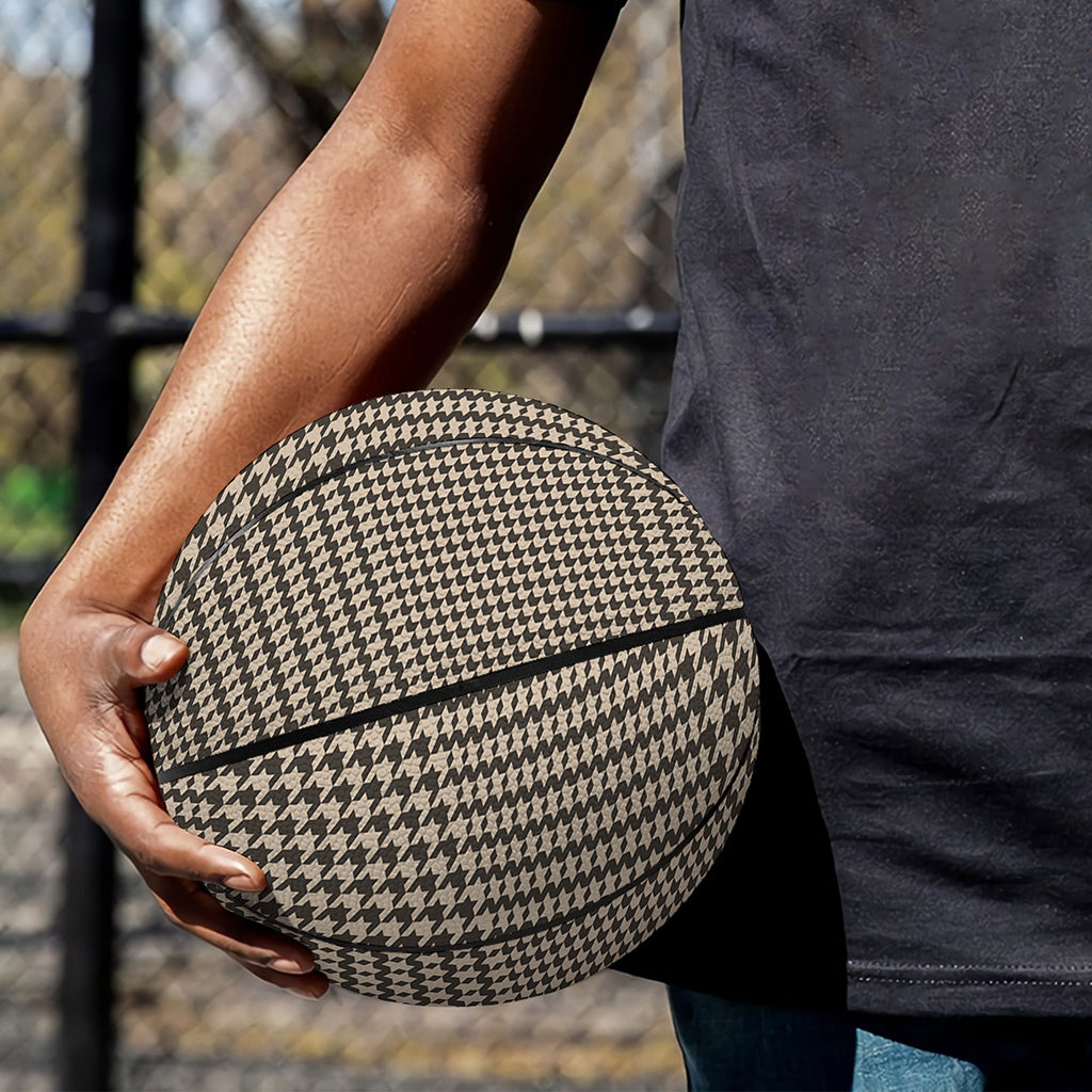 Brown And Beige Glen Plaid Print Basketball – GearFrost