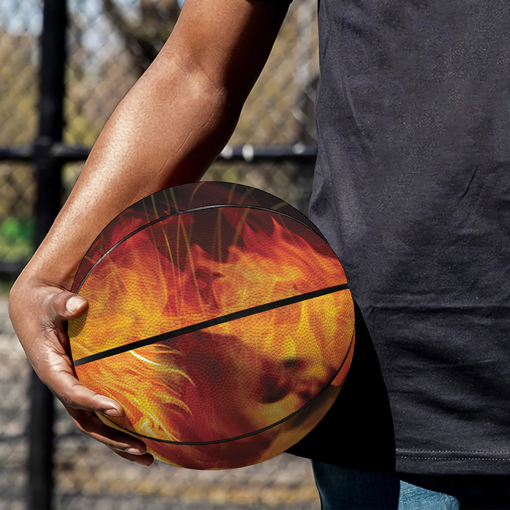 Burning Evil Skull Print Basketball – GearFrost